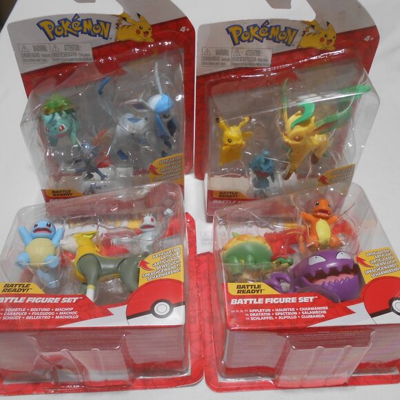 Jazwares | Toys | New 4 Packs Pokemon Battle Figure Play Sets ...